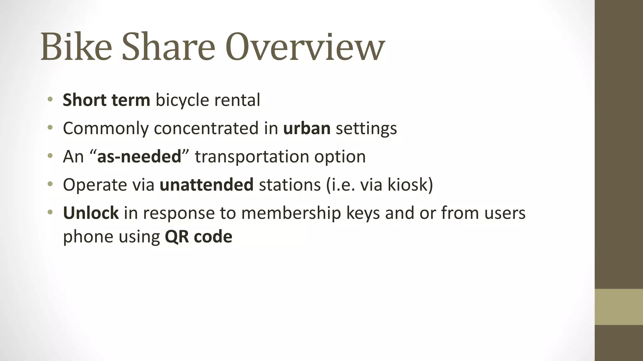 Bike Share Feasibility by GIS Analysis | PPT | Free Download