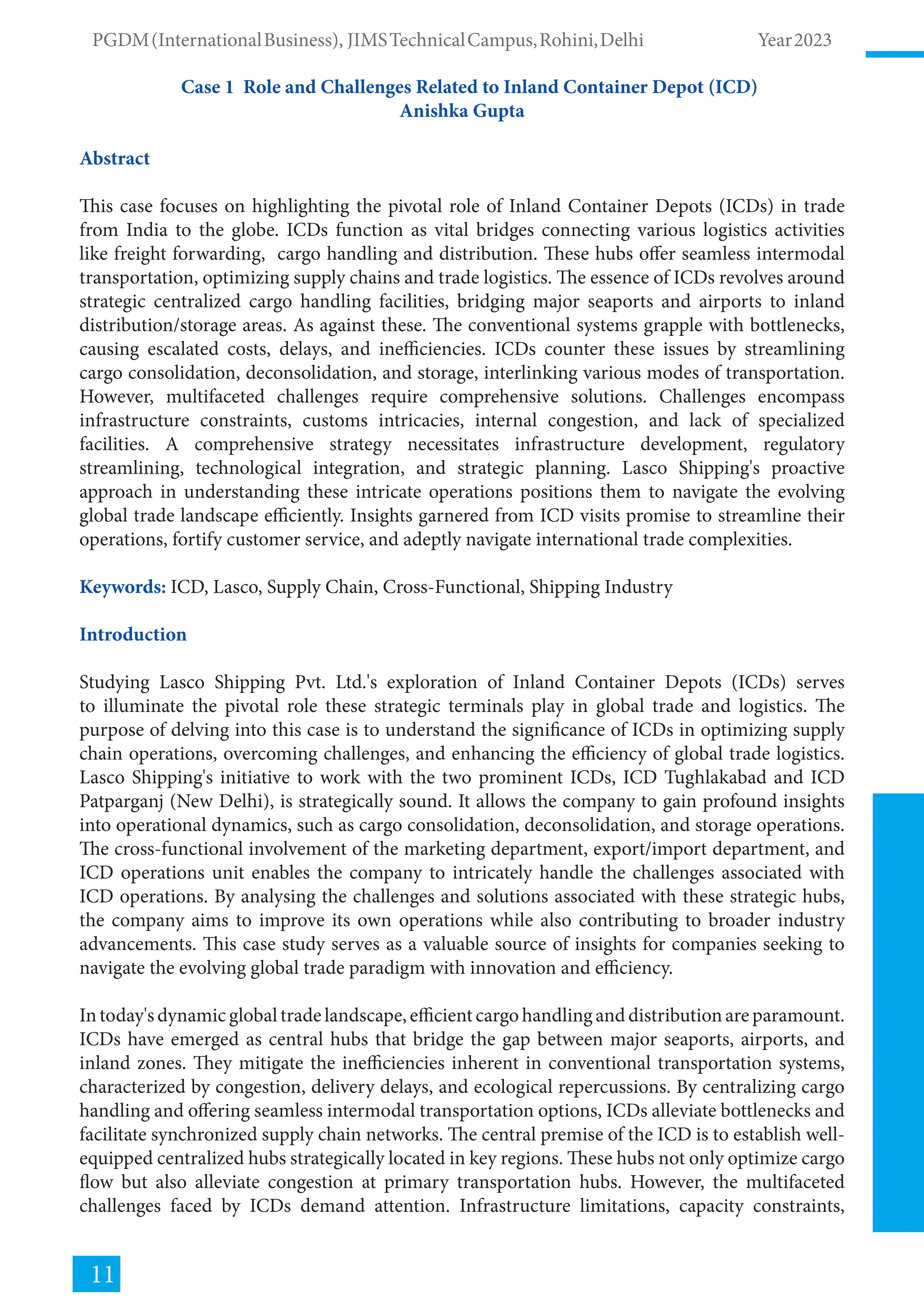 Case Study Inland Container Depot Supply Chain | PDF