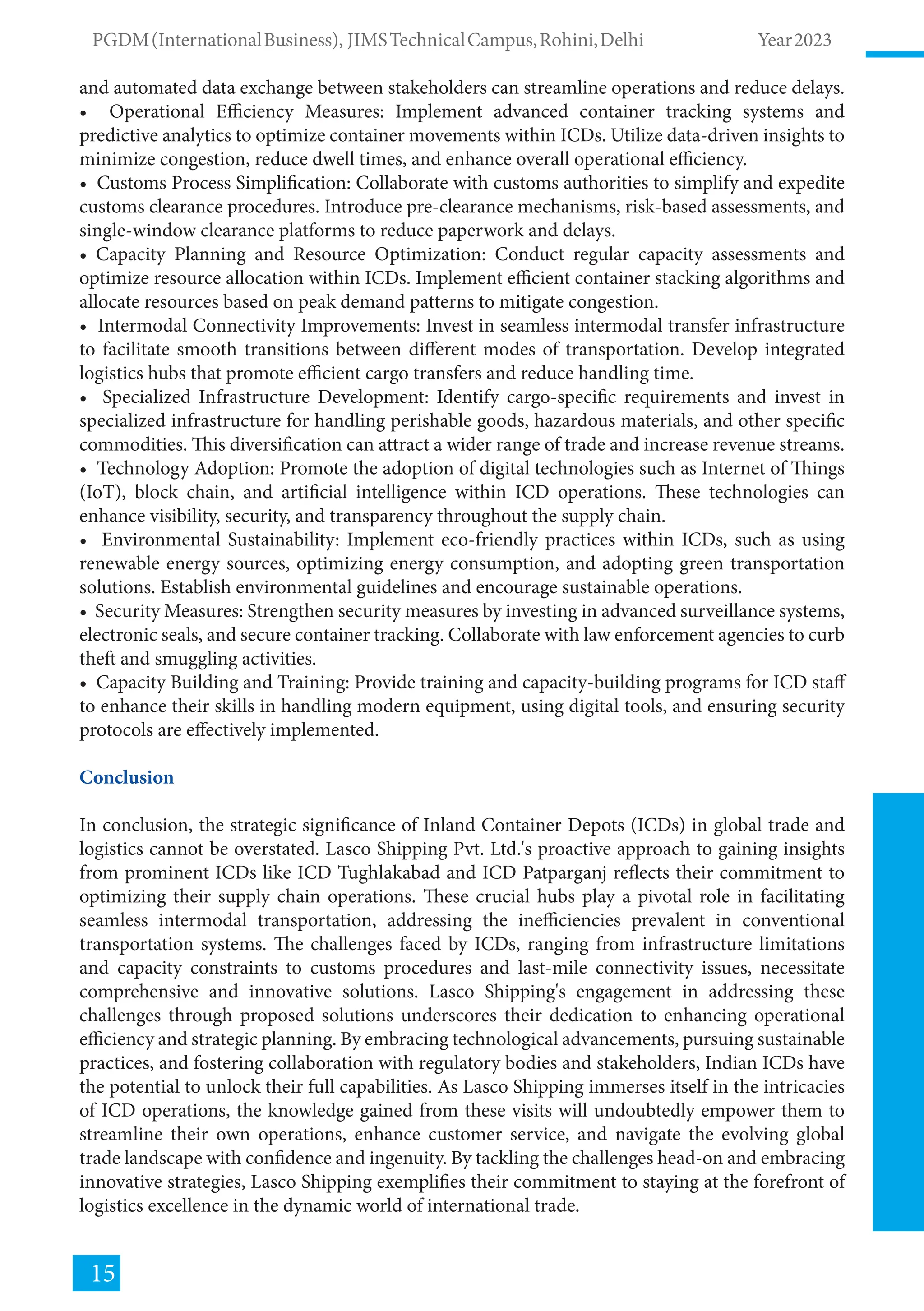 Case Study Inland Container Depot Supply Chain | PDF