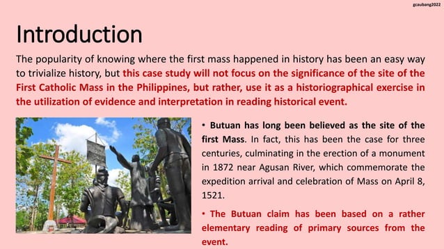 Case Study 1 - Where did the First Catholic Mass Happened.pptx | South ...