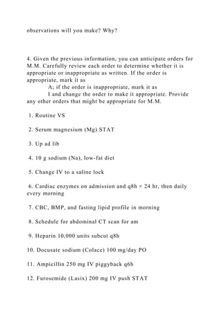 Case Study 16 Acute Coronary SyndromeDifficulty A | DOCX