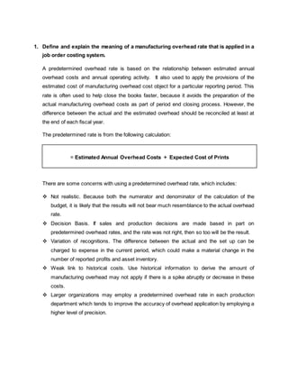 Case study 1 greetings inc. job order costing MANAGERIAL ACCOUNTING | DOCX