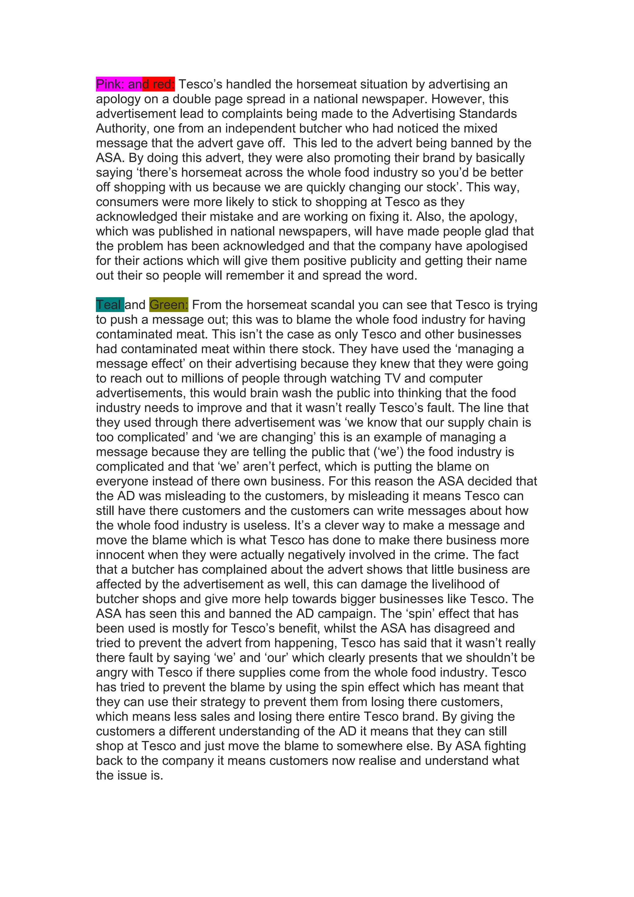 Case study: Tesco | DOCX