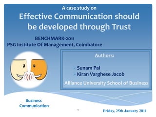 Case Study on Business Communication | PPTX