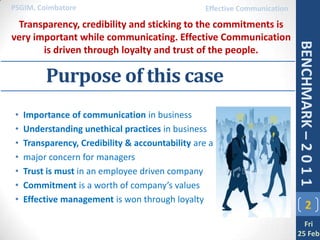 Case Study on Business Communication | PPTX