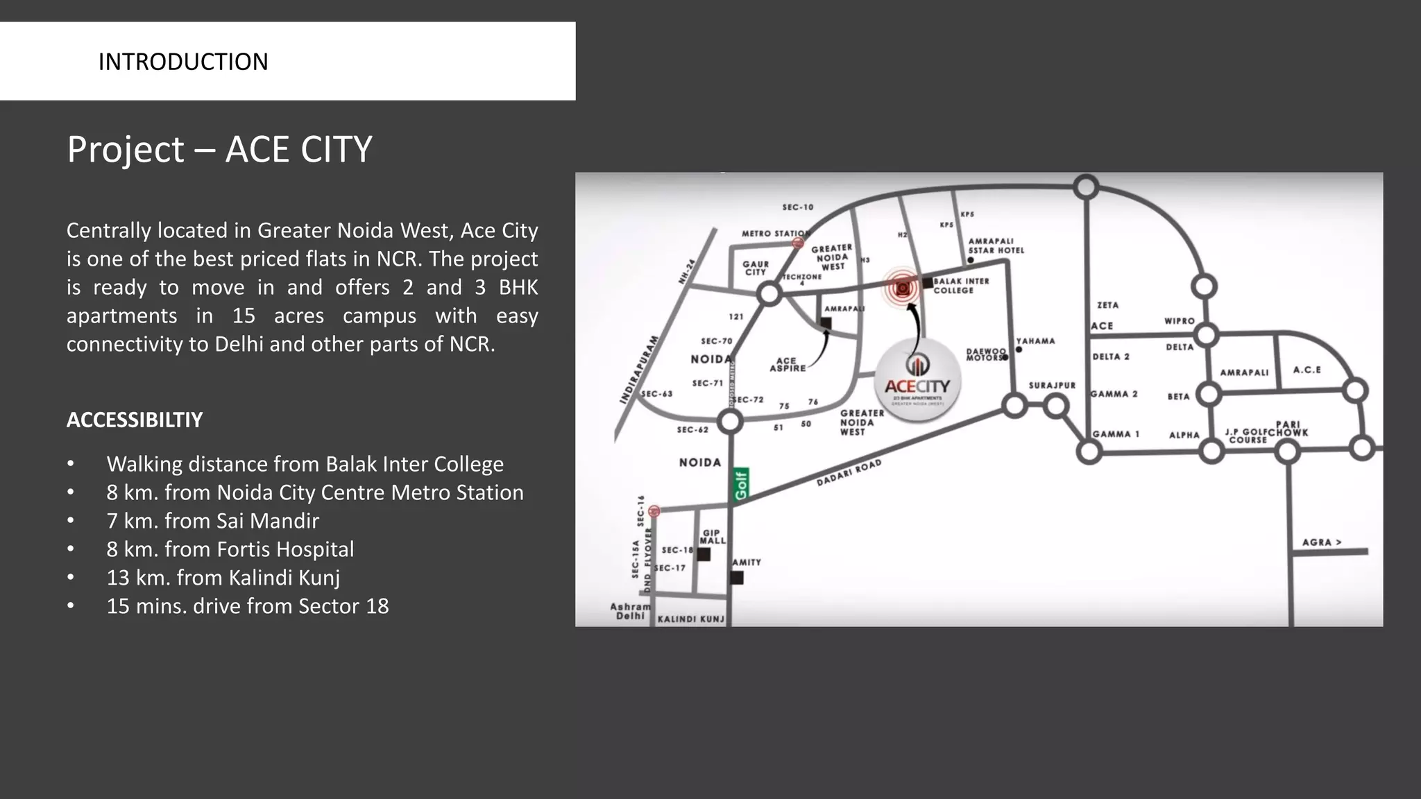 ACE CITY, GREATER NOIDA - CASE STUDY | PPTX
