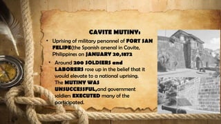 what happen in the cavity mutiny in philippines | PPTX