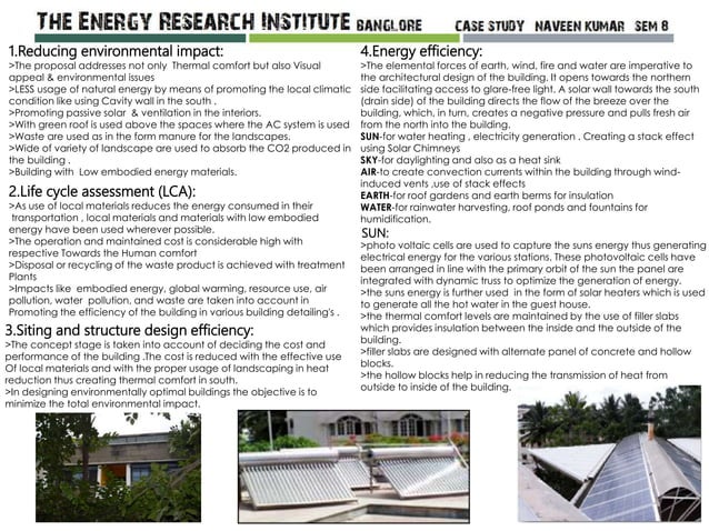 TERI -BANGLORE_Case study | PPTX | Indoor Environmental Quality | Home & Garden