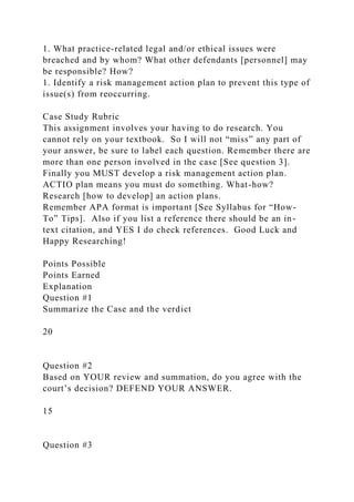 Case Study #2 Alleged improper admission orders resulting in mor.docx