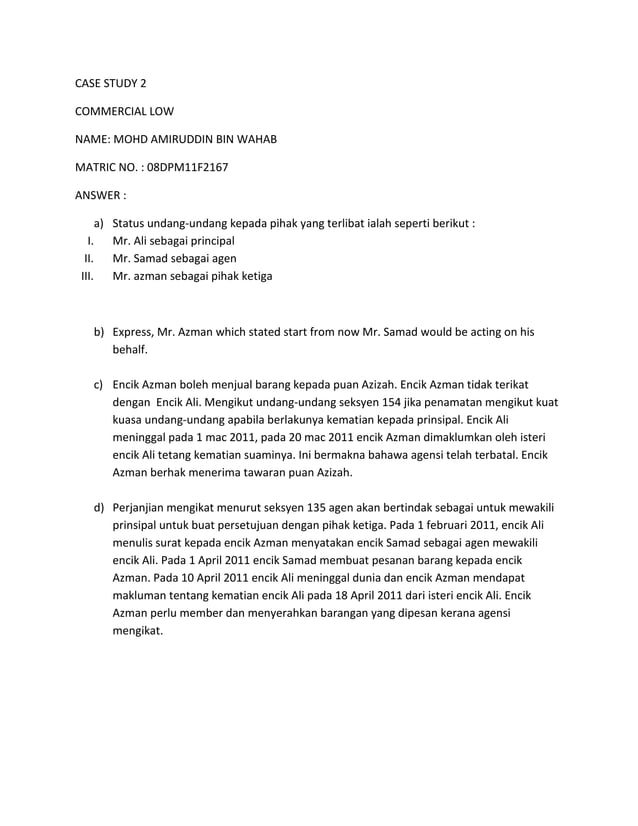 Case study 2 amir punye | DOCX