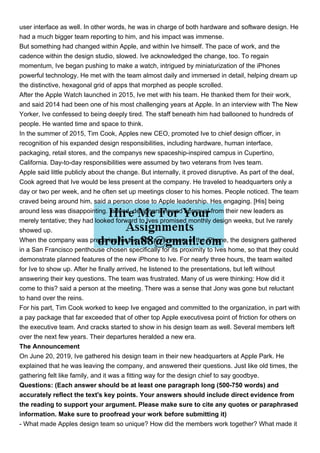 Case Study 2 Apples Design Team In a surprise notice issue.pdf