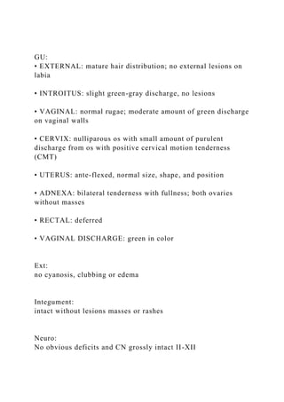 CASE STUDY #2 Chief Complaint I have pain in my belly”.docx