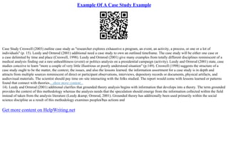 Case Study 2 Essay Examples | PPT