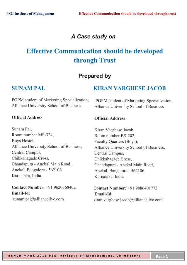 Case Study on Business Communication | PDF