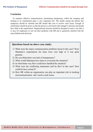 Case Study on Business Communication | PDF