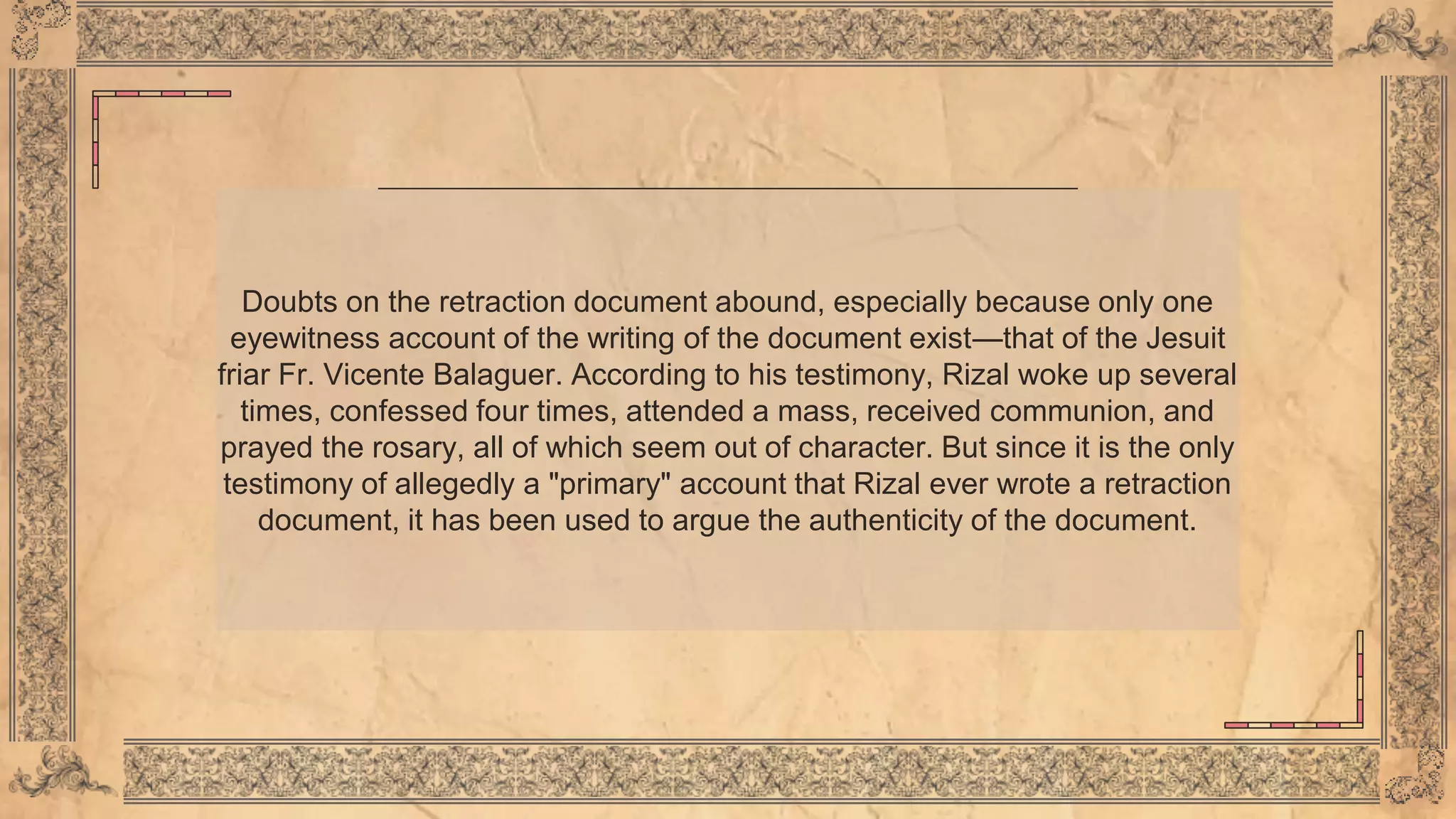 case study of Rizal's Retraction | PPTX