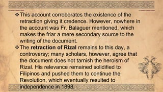 case study of Rizal's Retraction | PPTX