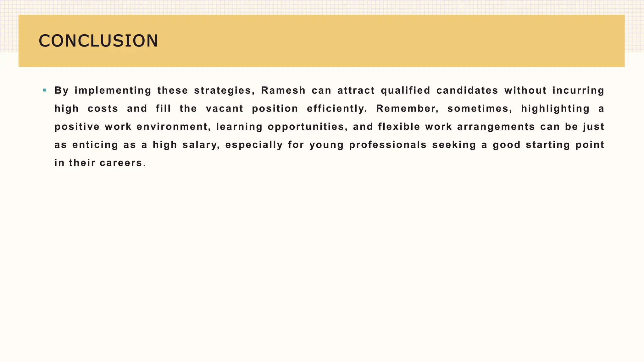 Case Study providing a solution for HRM problem | PPT