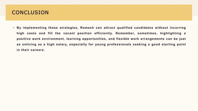 Case Study providing a solution for HRM problem | PPT