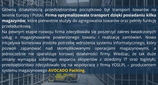 Wdrożenie systemu WMS | AVOCADO Packing | operator logistyczny | PPT