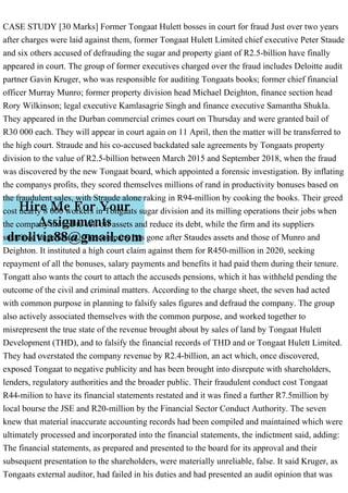 CASE STUDY [30 Marks] Former Tongaat Hulett bosses in court for frau.pdf