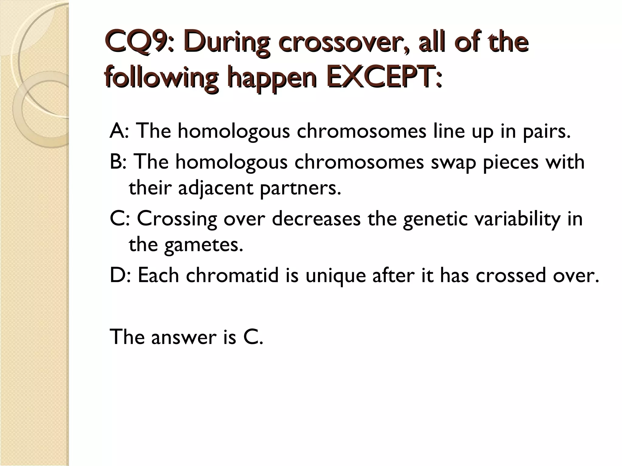 Case study 3: Crossing Over | PPT