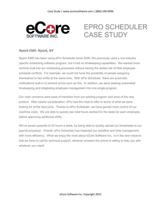 Case Study- Nyack EMS | PDF