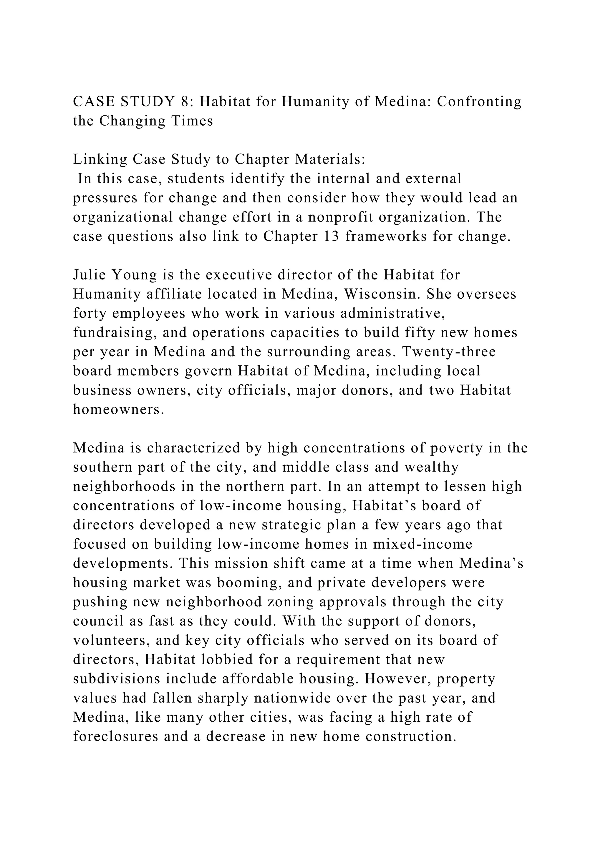 CASE STUDY 8 Habitat for Humanity of Medina Confronting the Changi.docx