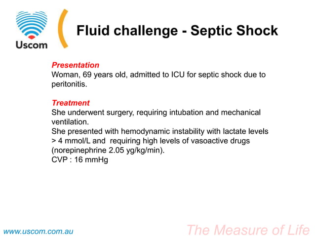 Case study - Adult - Fluid Challenge Septic Shock | PPT