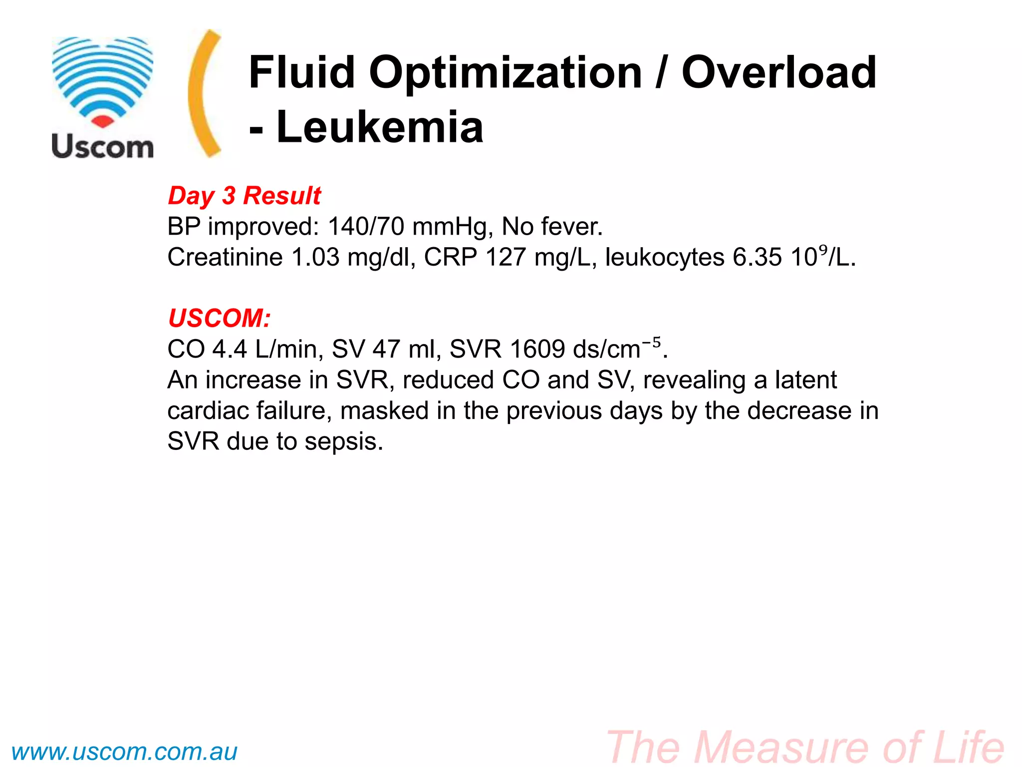 Case study - Adult - Fluid Overload - Leukemia | PPTX | Heart and ...