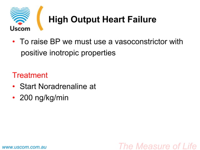Case Study - Adult - High Output Cardiac Failure - Inotropes, Inotropy ...