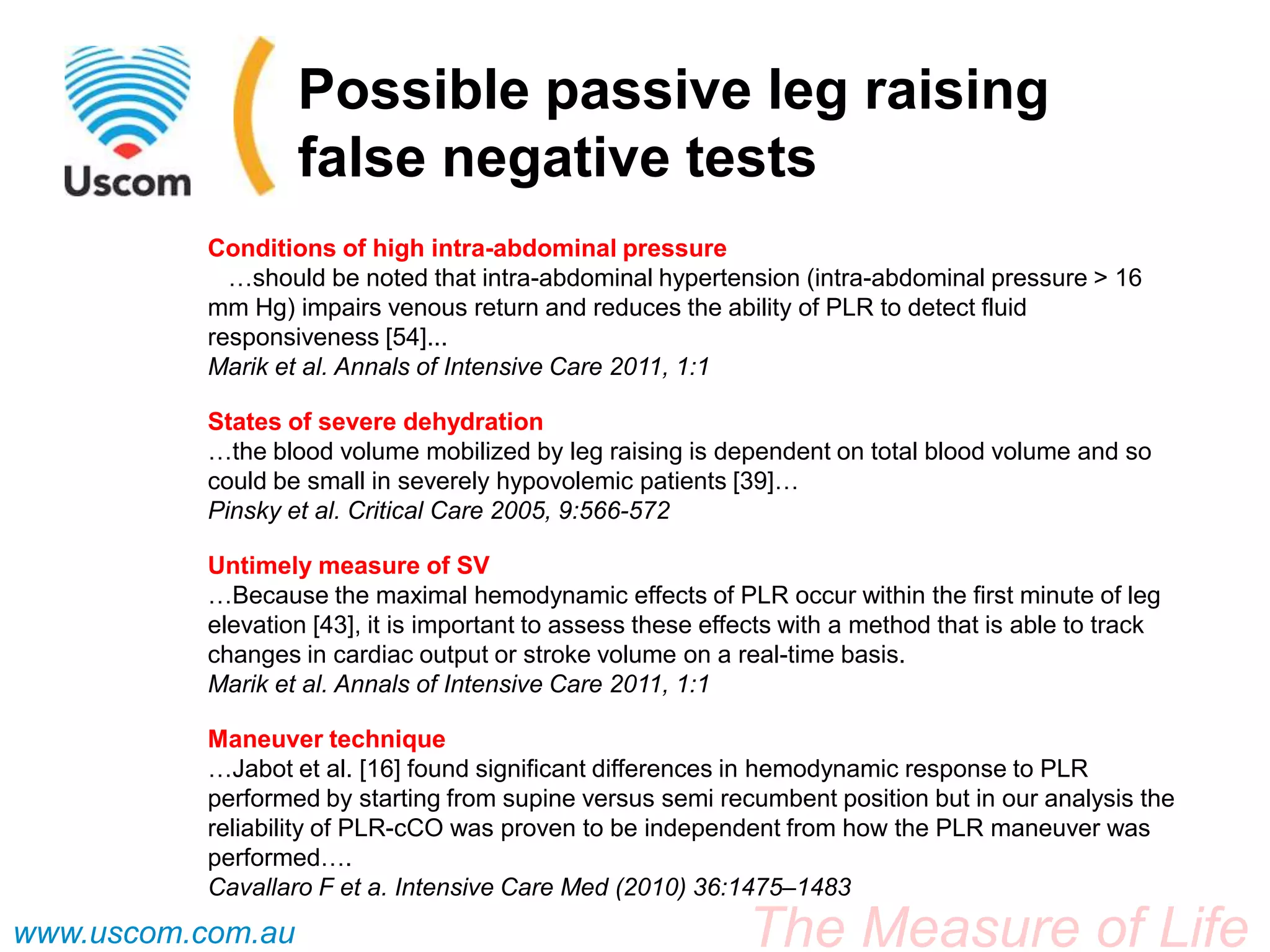 Case Study - Adult - Passive Leg Raise | PPTX