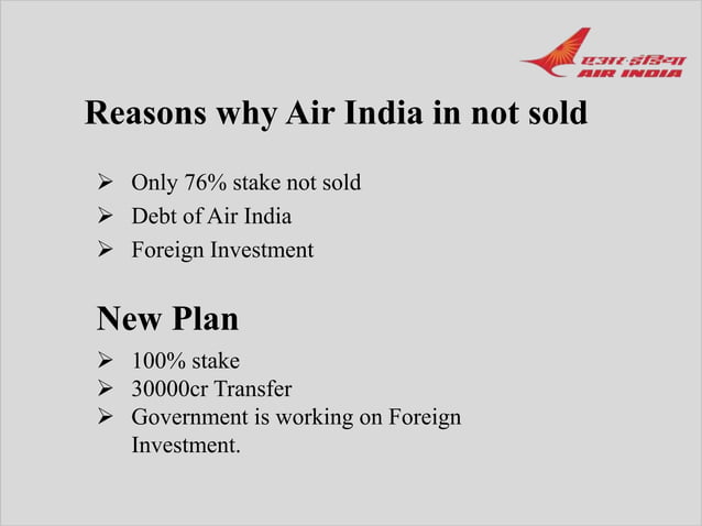 Case study air India Rise and Fall by Hardik Bhandari | PPTX