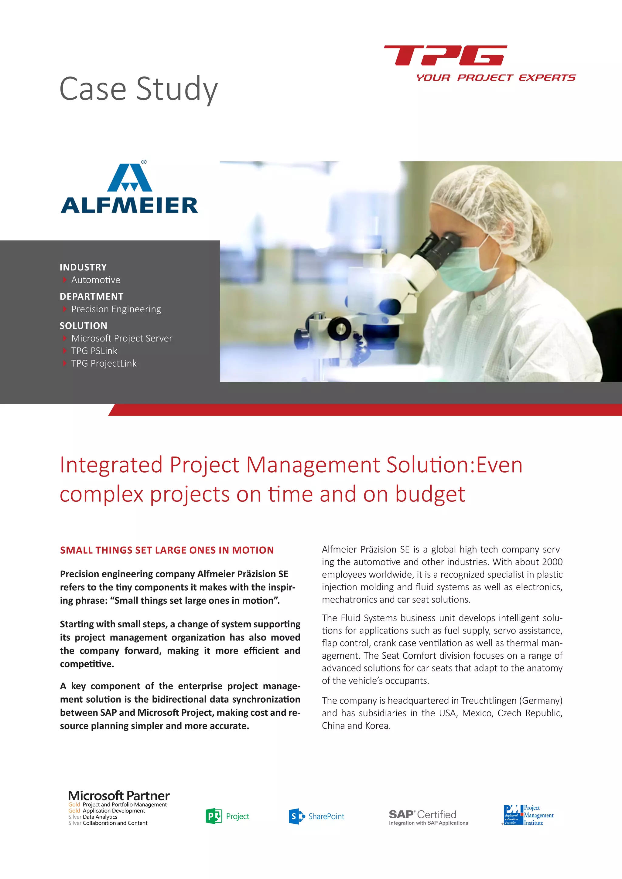 Case Study Alfmeier Präzision SE - English | PDF