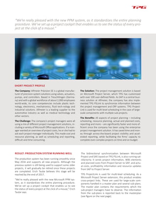 Case Study Alfmeier Präzision SE - English | PDF