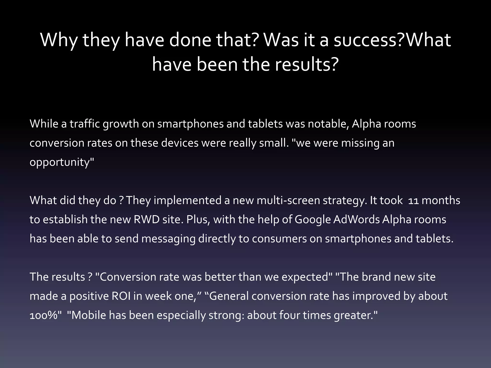 Case study alpha rooms prevost typhaine | PPTX