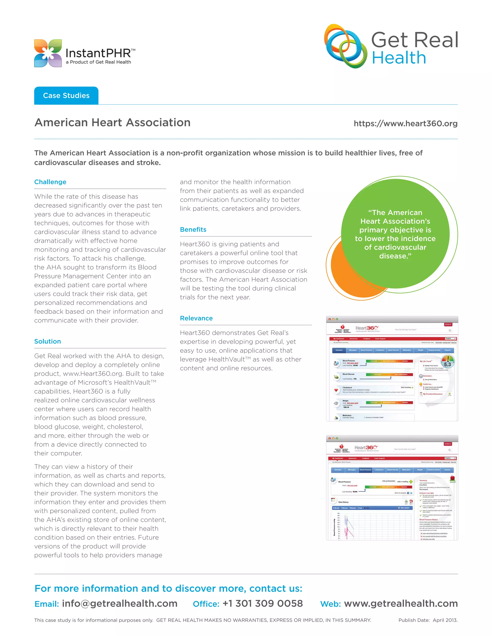 American Heart Association Case Study | PDF