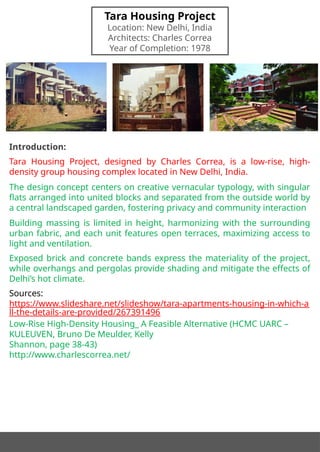 Case Study Analysis for architecture in india | PPTX