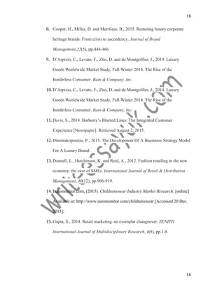 Case study analysis burberry | PDF