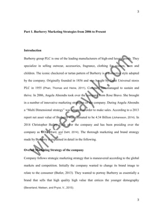Case study analysis burberry | PDF
