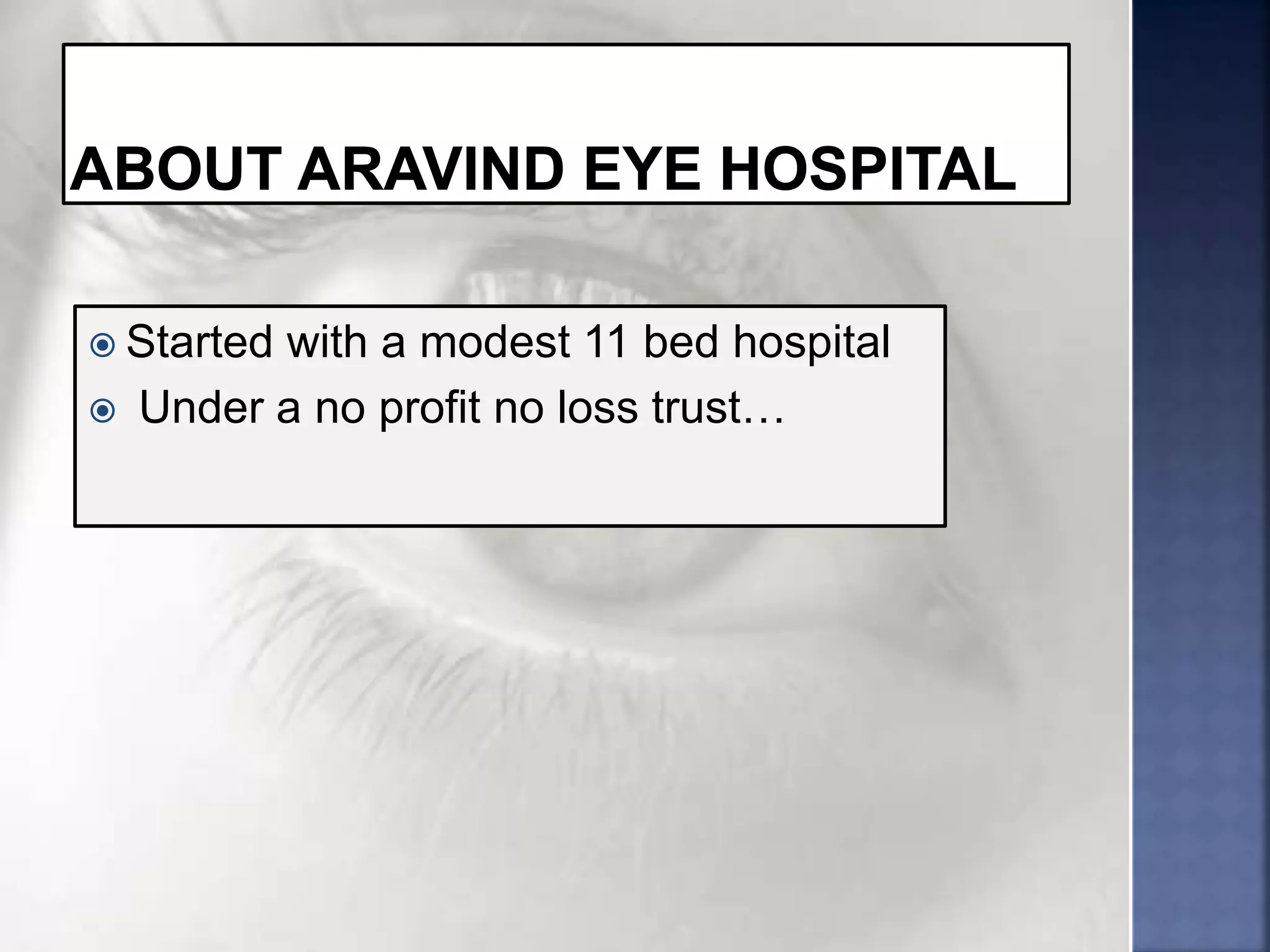 Case study analysis arvind eye care | PPTX