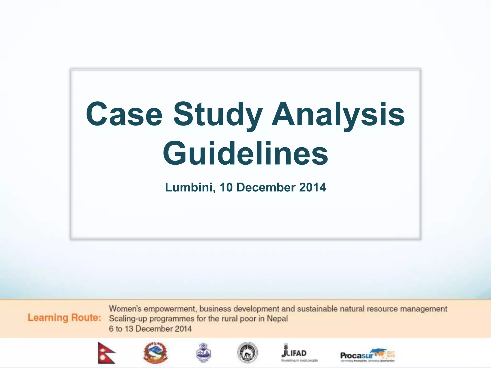 Case study analysis guidelines | PPT
