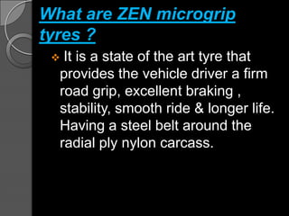 Case Study Analysis On Zen Tyres Final | PPTX