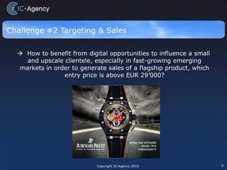 Online Advertising Strategy for a Luxury Watch Brand | PPT