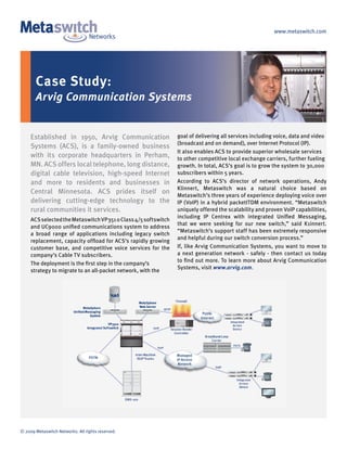 Arvig Communication Systems: A Metaswitch Case Study | PDF | Computer ...