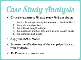 Case Study Assignment for Public Relations | PPT