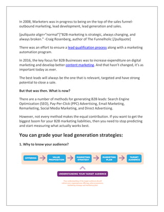 Case study b2b lead generation then & now | PDF