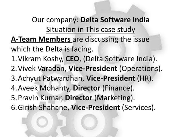 Casestudy: The Case of bench management | PPT