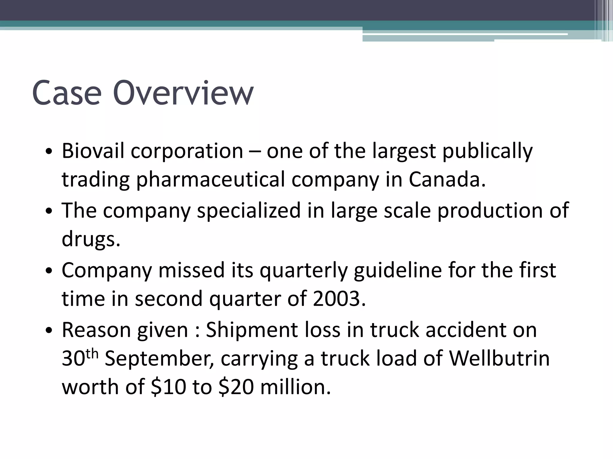 Case study biovail | PPTX
