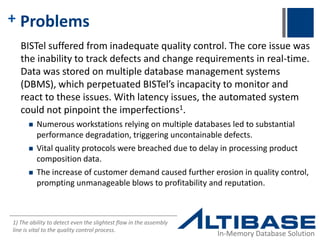 In-Memory Database Solutions for BISTel - Equipment Engineering System ...